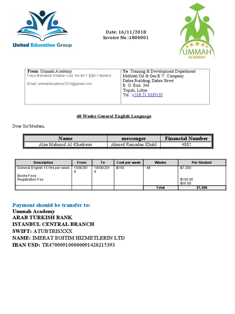 Invoices For UEG Istanbul | PDF | Payments | Financial Technology