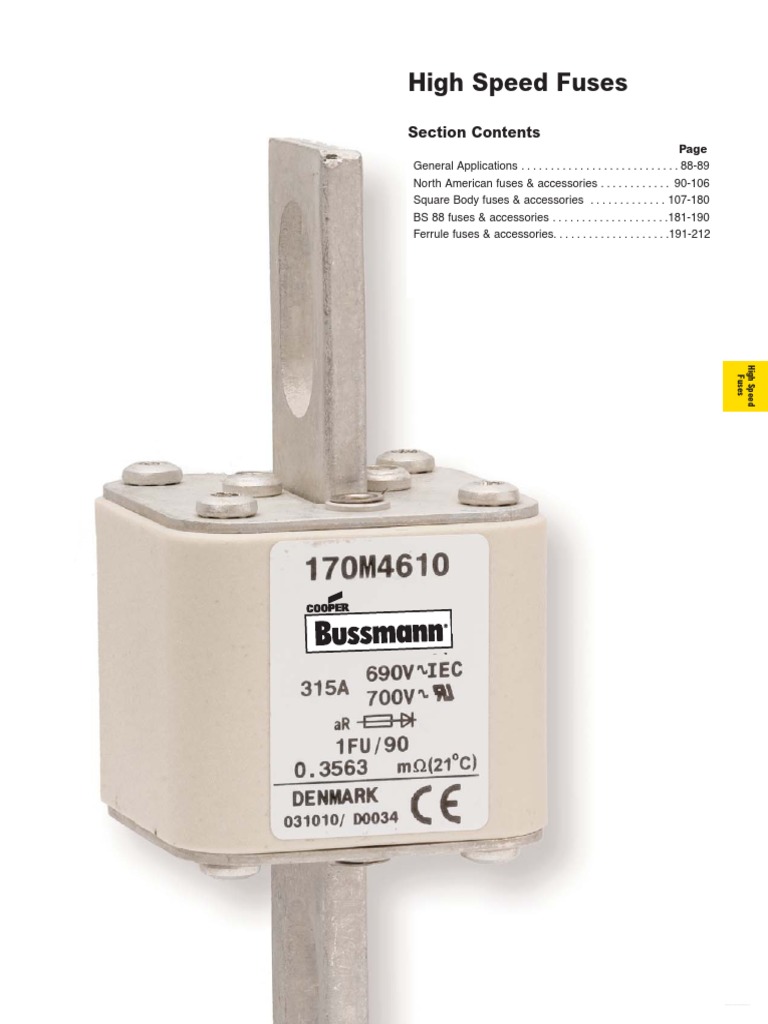 High Speed Fuses: Section Contents | PDF | Root Mean Square | Fuse ...