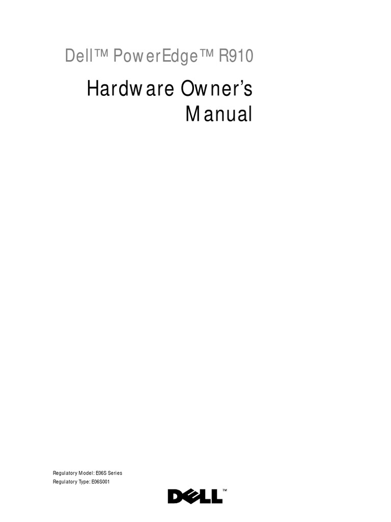Poweredge-R910 - Owner's Manual - En-Us PDF | PDF | Ip Address ...