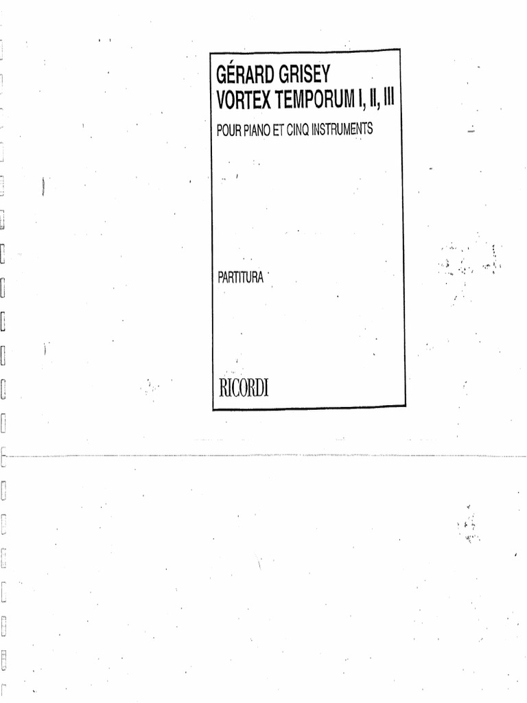 Vortex Temporum I - Gerard Grisey PDF | PDF