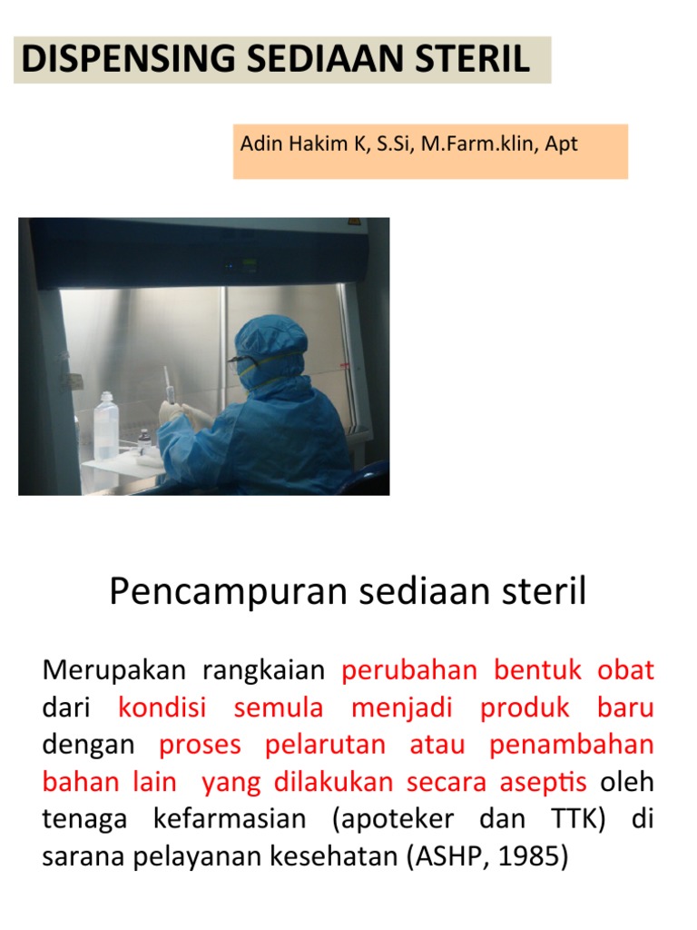 Dispensing Sediaan Steril Farmasi RS-2 | PDF | Sains & Matematika | Teknologi & Rekayasa
