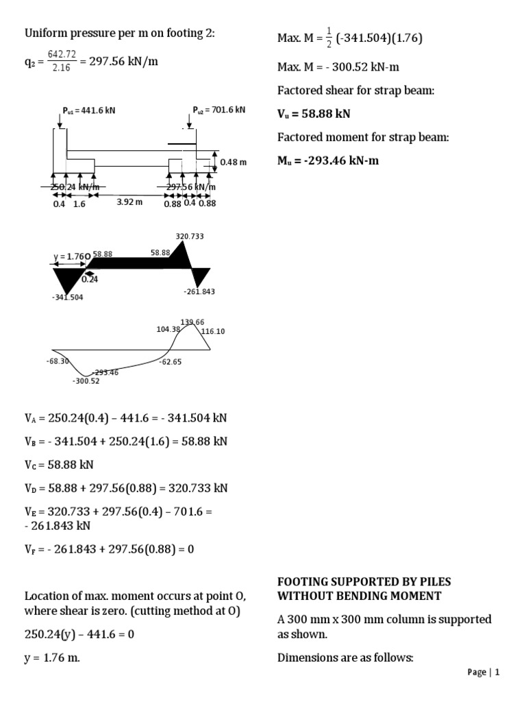 Analysis of Footing Supported by Piles Subjected to Bending Moment and ...