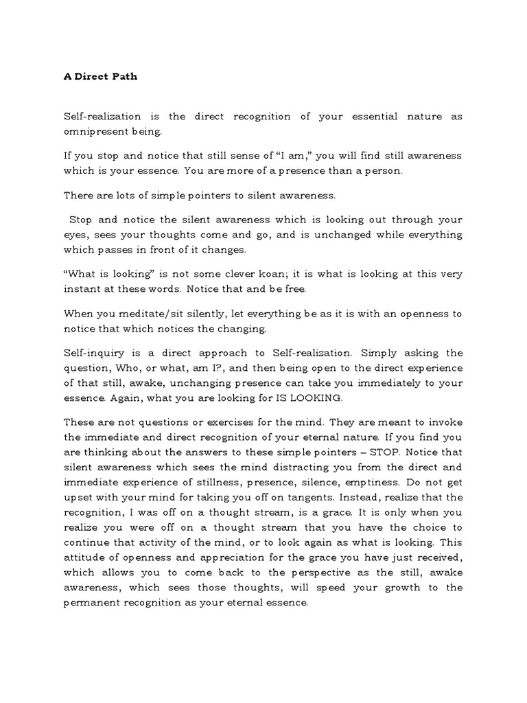 Direct Path | Download Free PDF | Feeling | Thought