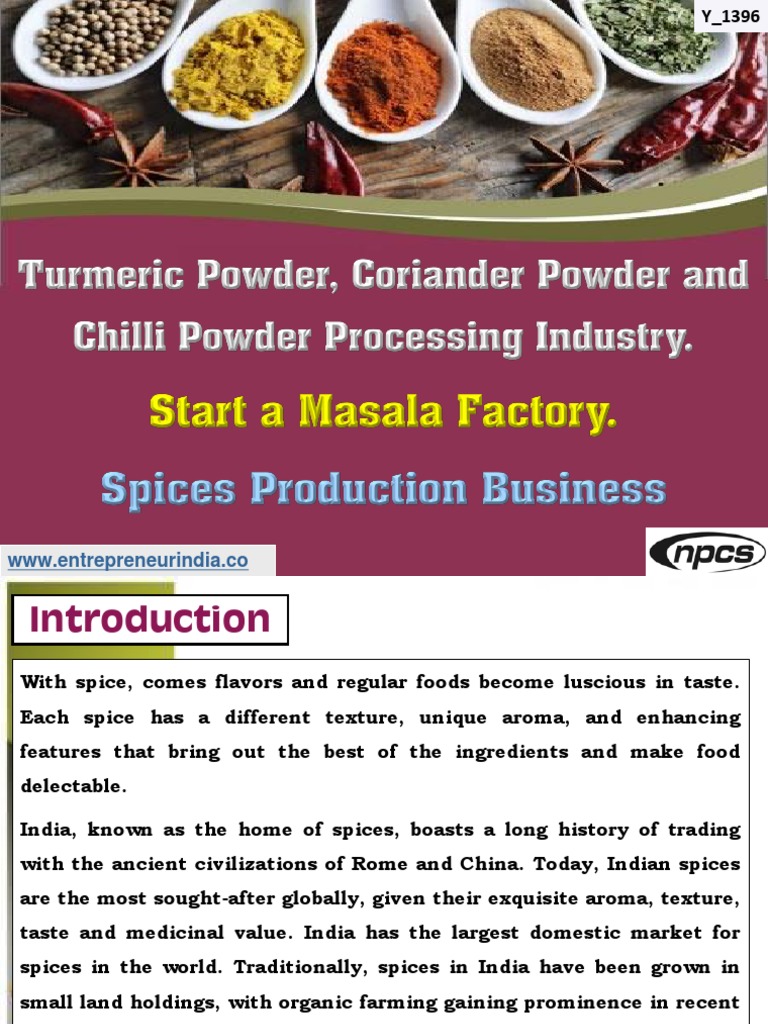 Turmeric Powder Coriander Powder and Chilli Powder Processing Industry ...