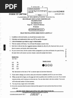 CSEC Maths - Paper 2 - January 2024 - Solution | PDF | Mathematics
