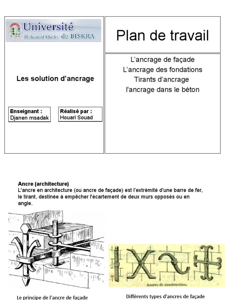 Ancrage | PDF | Ancre | Fondation (construction)
