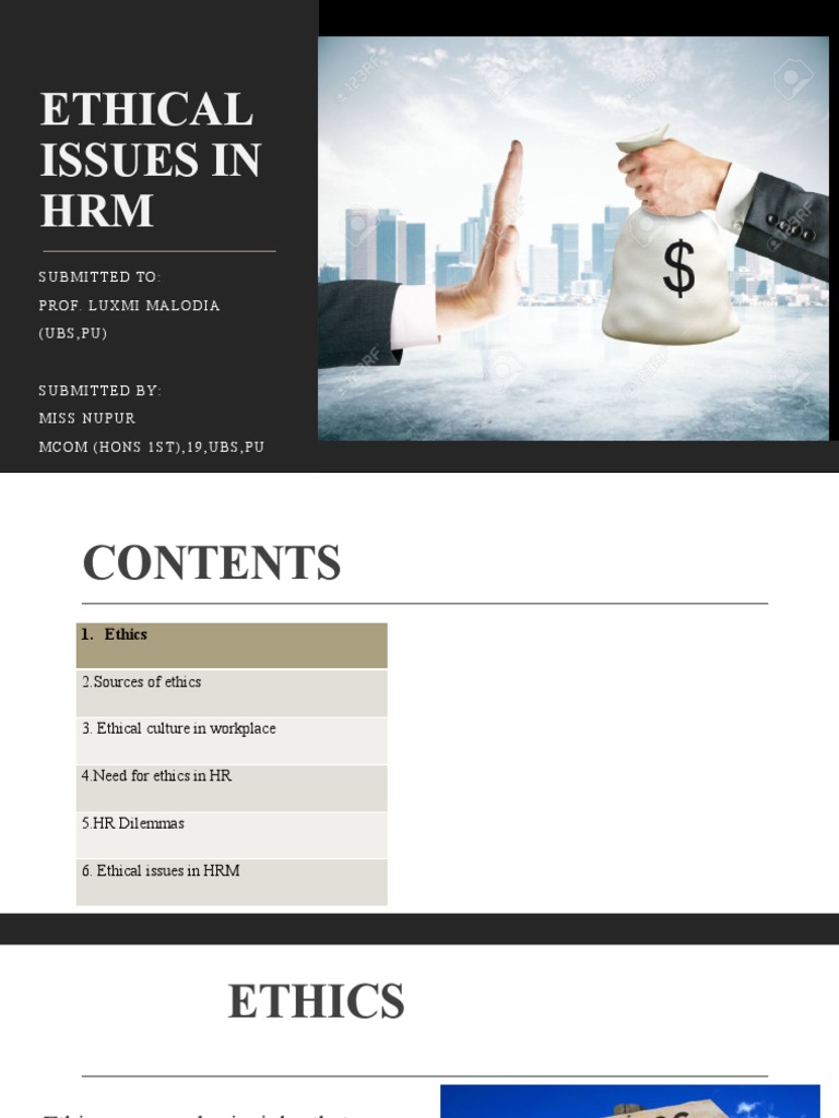 Ethical Issues in HRM | PDF | Harassment | Workplace Bullying
