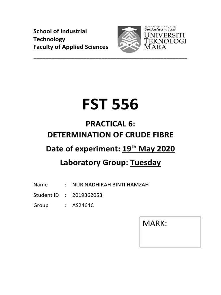 Acid and Alkali Digestion Method For Fibre Determination | PDF ...