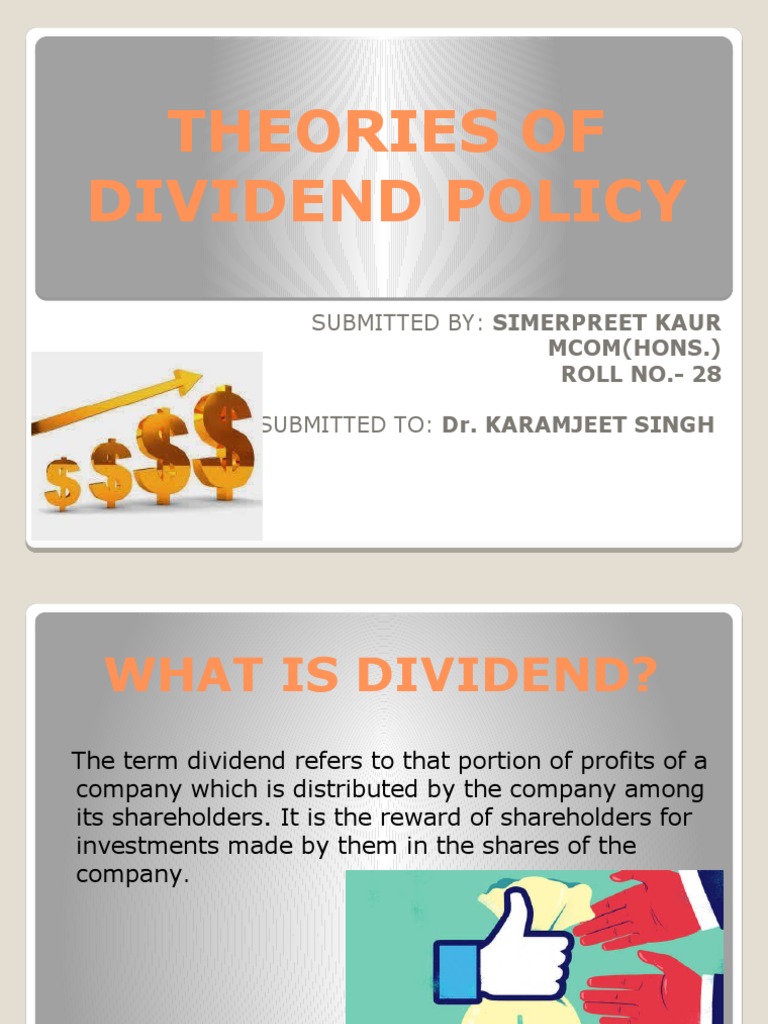 Theories of Dividend Policy | PDF | Dividend | Microeconomics