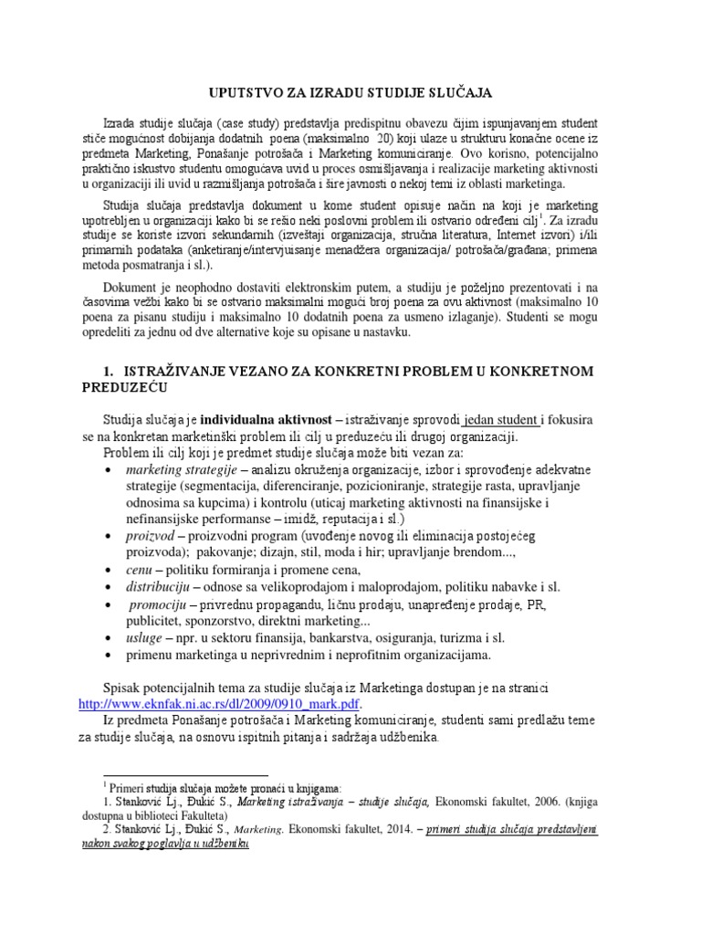 Studije Slucaja PDF | PDF