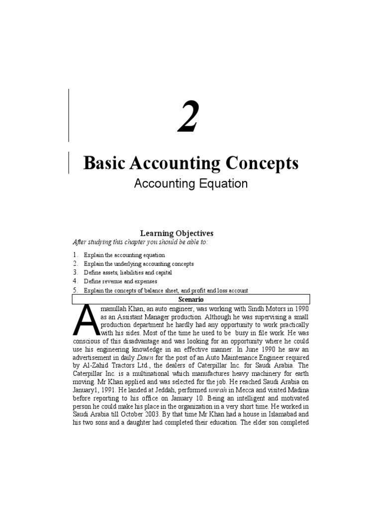 Basic Accounting Concepts | PDF | Balance Sheet | Equity (Finance)