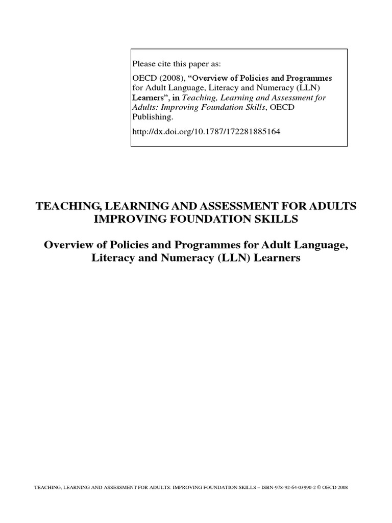 5TEACHINGLEARNINGANDASSESSMENTFORADULTS | PDF | Adult Education ...