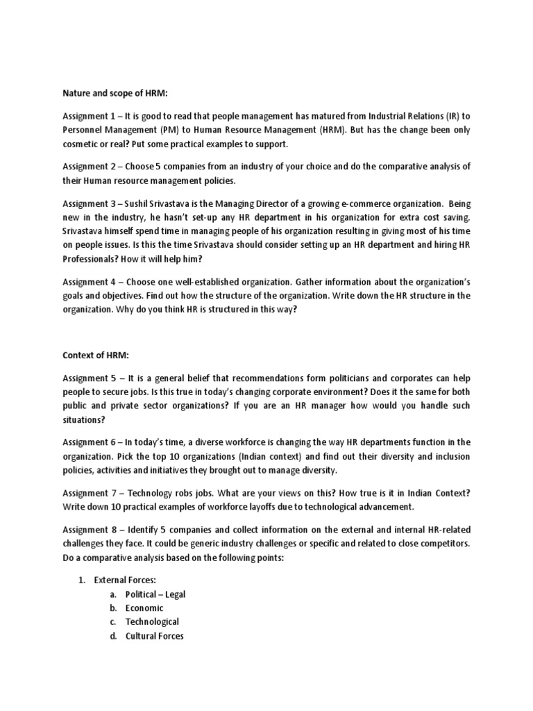 HRM Assignment PDF | PDF | Performance Appraisal | Human Resource ...