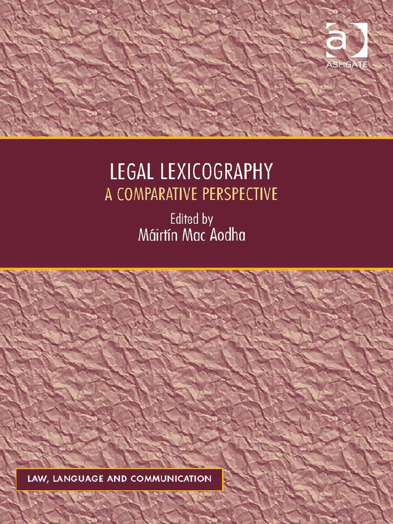 Legal Lexicography | PDF | Lexicography | Dictionary