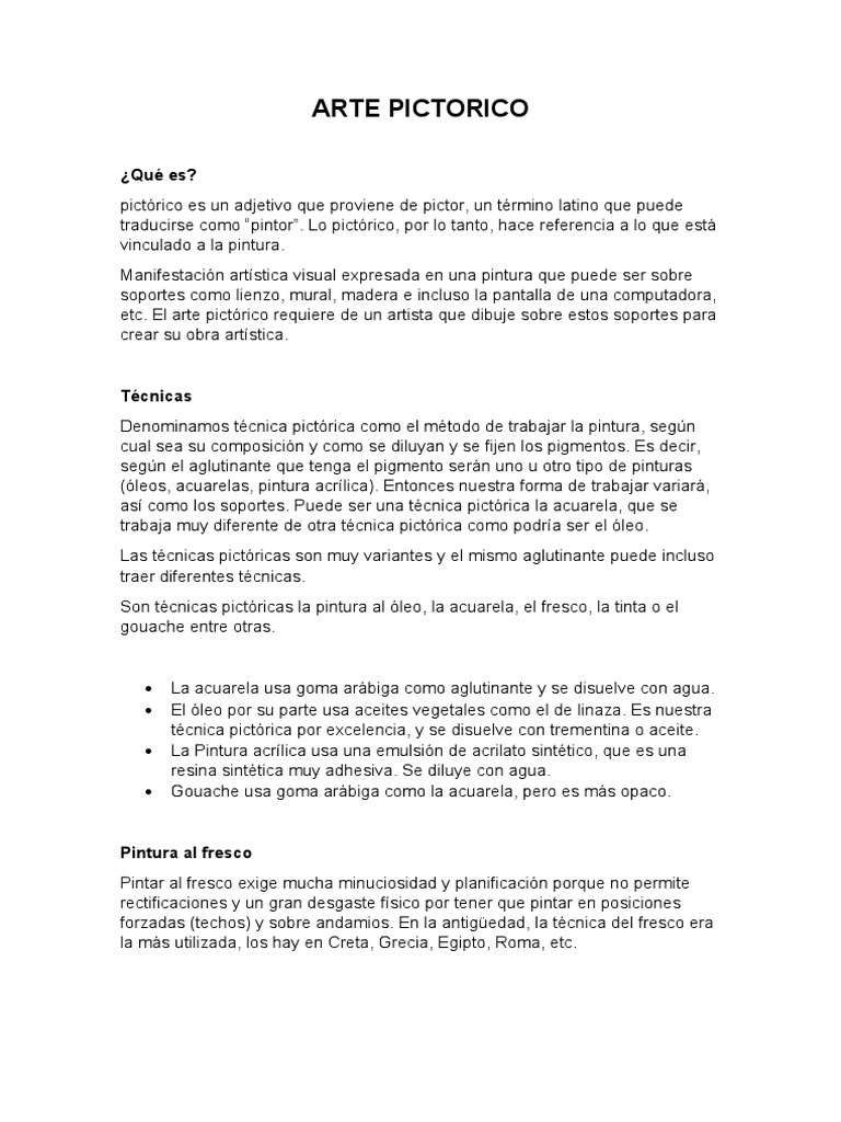 Arte Pictorico | PDF | Grabado | Pinturas