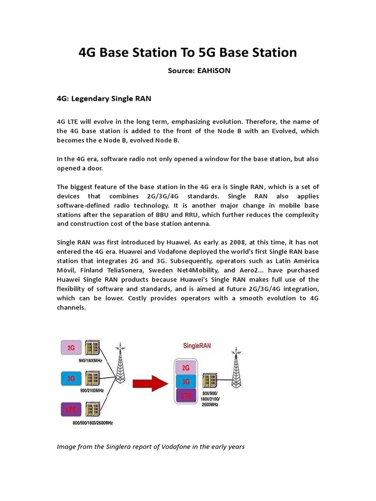 4G Base Station To 5G Base Station | PDF | 4 G | Base Station