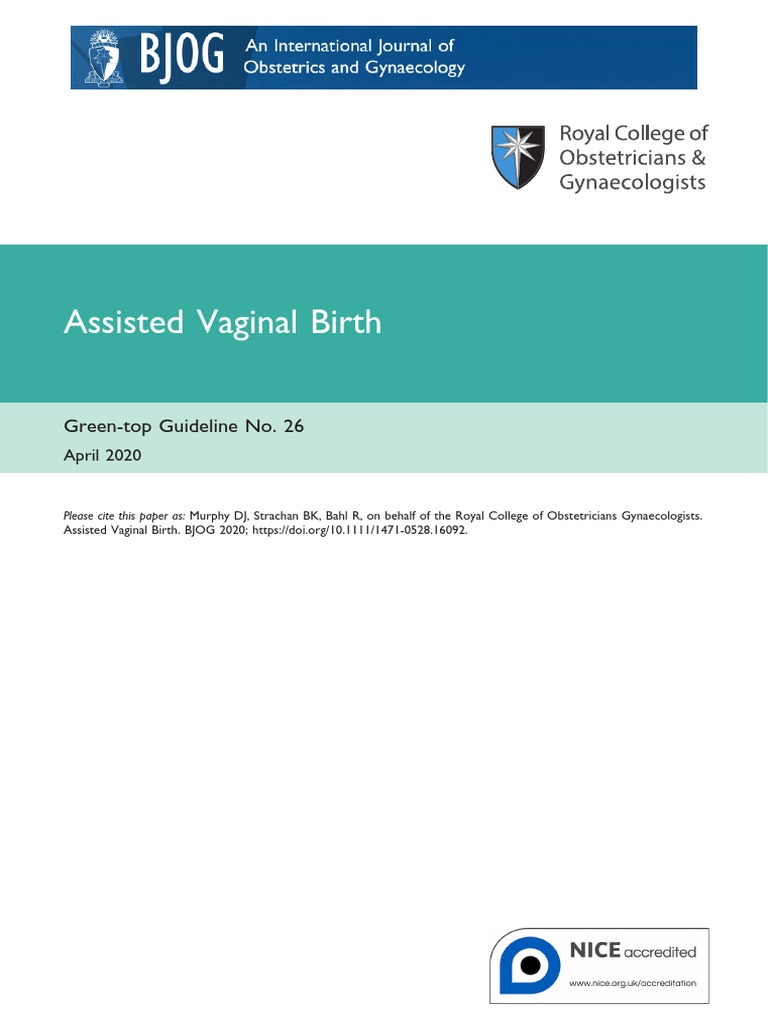 RCOG Assisted Vaginal Birth | PDF | Childbirth | Caesarean Section