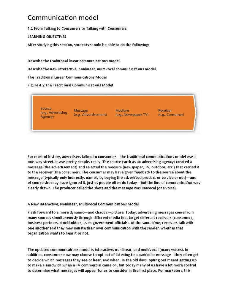 Evolving Communication Models in Advertising | PDF | Advertising ...