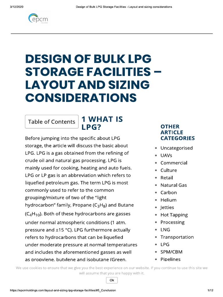 Design of Bulk LPG Storage Facilities | PDF