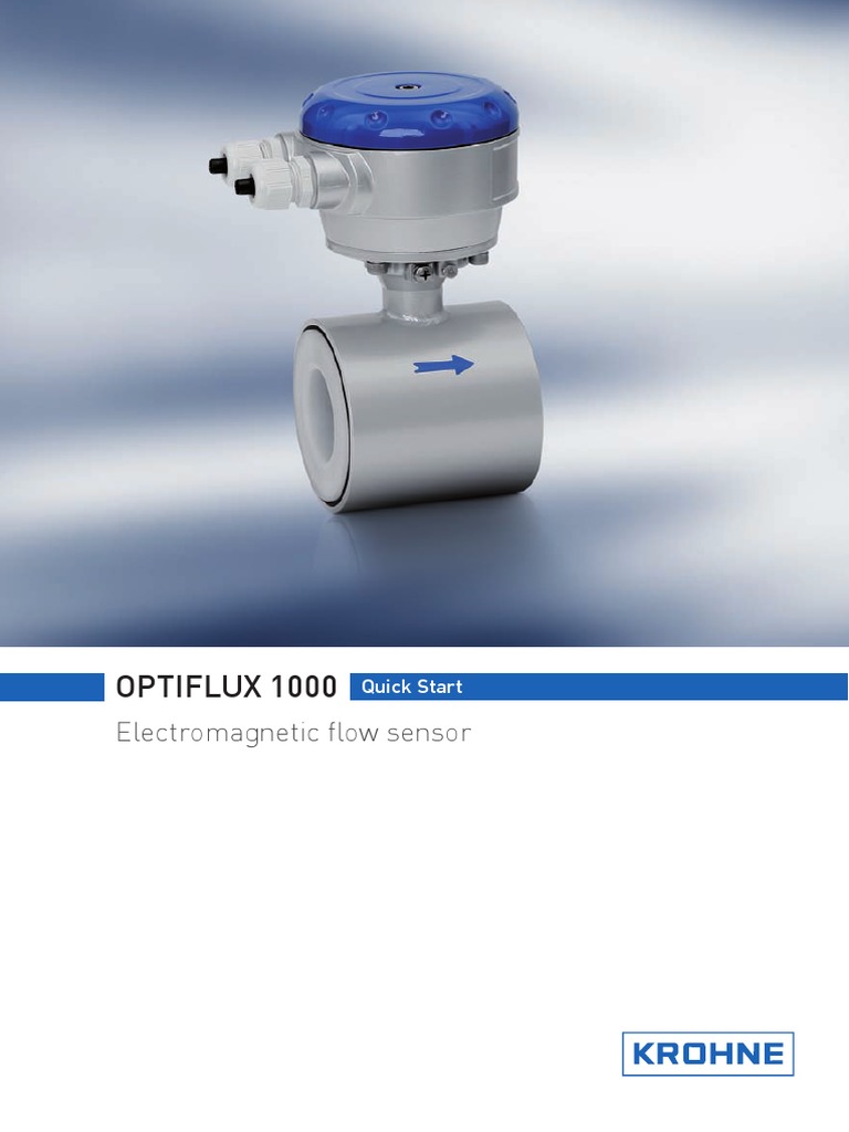 Krohne Optiflux 1000 Electromagnetic Flow Sens | PDF | Gas Technologies | Equipment