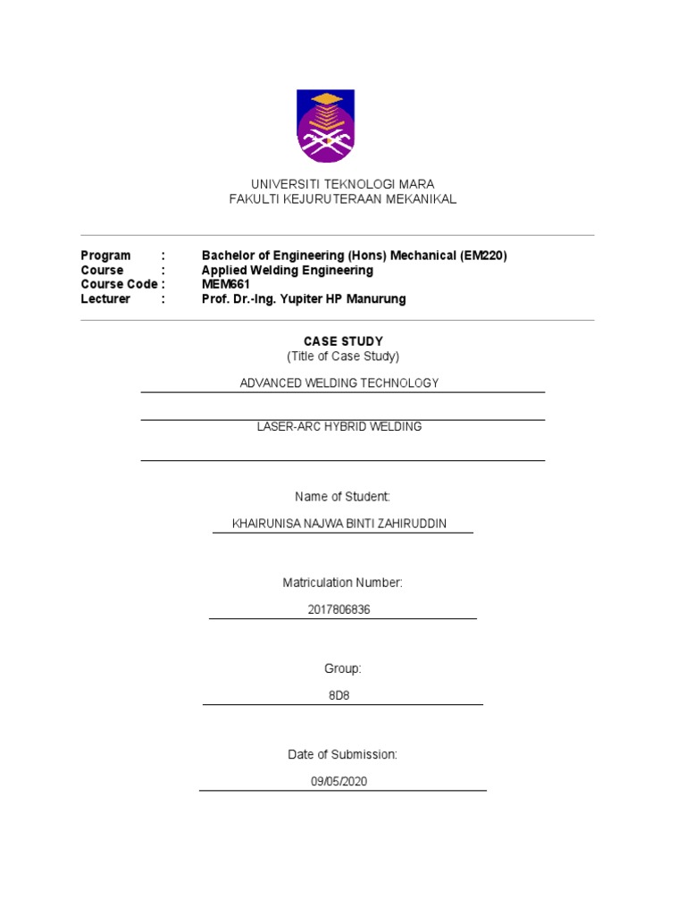 Case Study | PDF | Welding | Construction