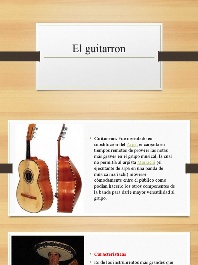 Guitarrón Mexicano: Características y Técnica | PDF | Elementos de la ...