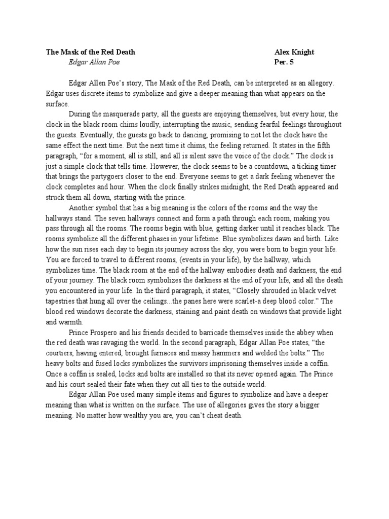 The Mask of The Red Death | PDF