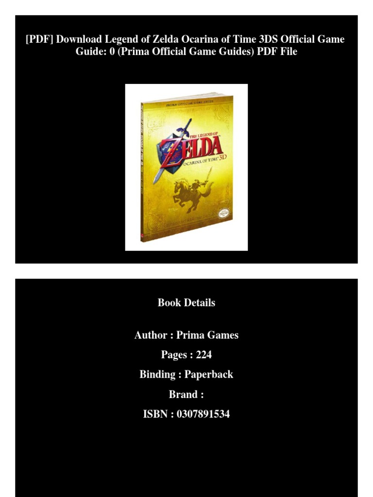 (PDF) Download Legend of Zelda Ocarina of Time 3DS Official Game Guide ...
