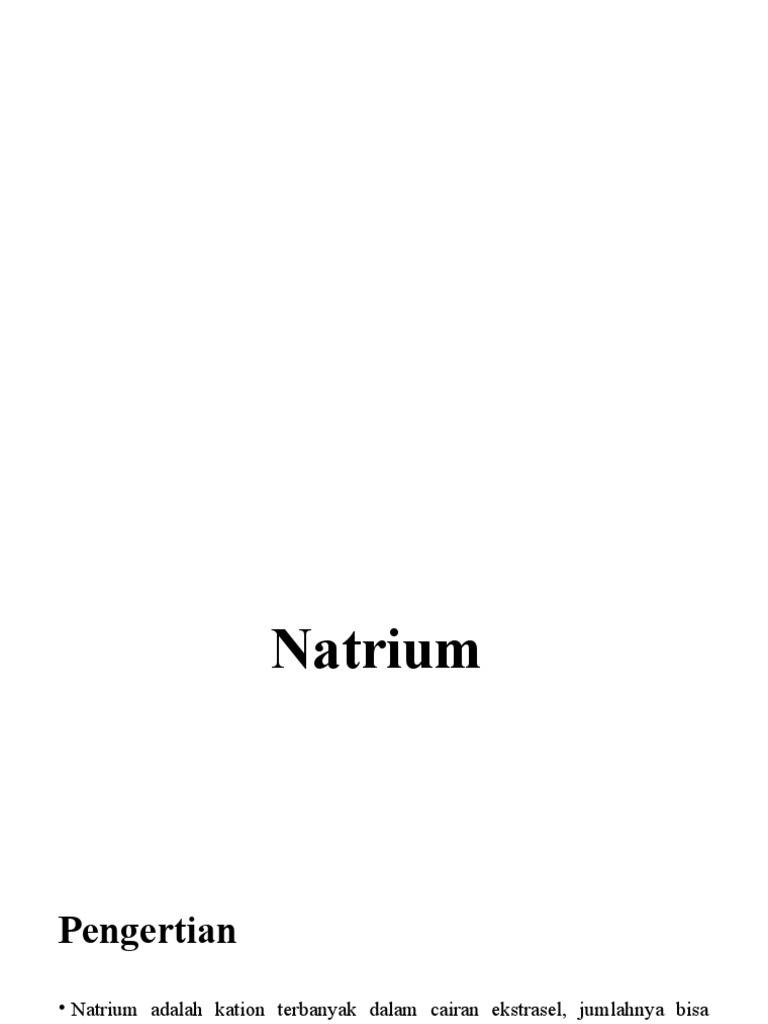 Natrium Kalium | PDF