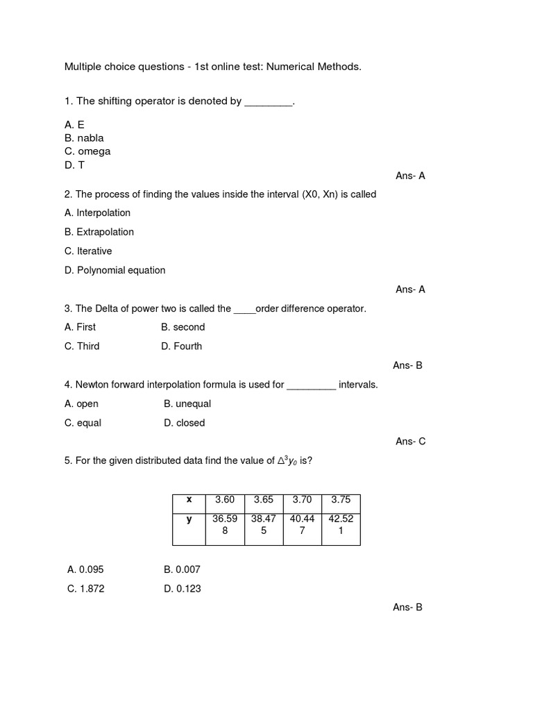 4 1 Finite Difference Operator Pdf Pdf