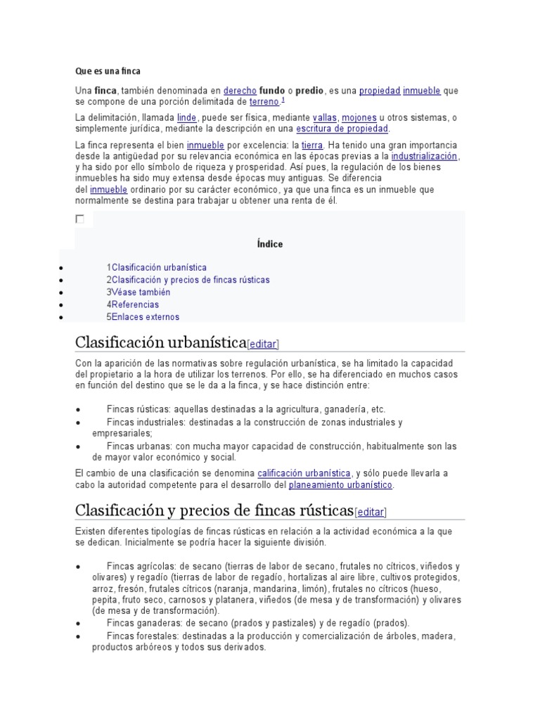 Que Es Una Finca | PDF | Agricultura | Agricultura cultivable