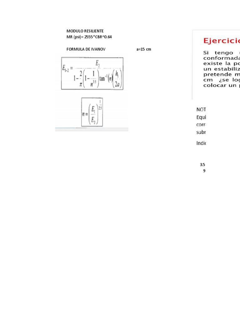 Fórmula de Ivanov para calcular la resistencia al módulo de una capa de suelo utilizando el ...
