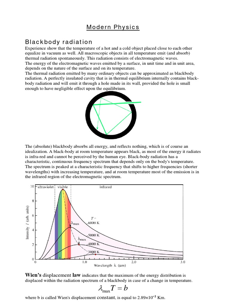 Modern Physics: Blackbody Radiation & Quantum Theory | PDF | Quantum ...