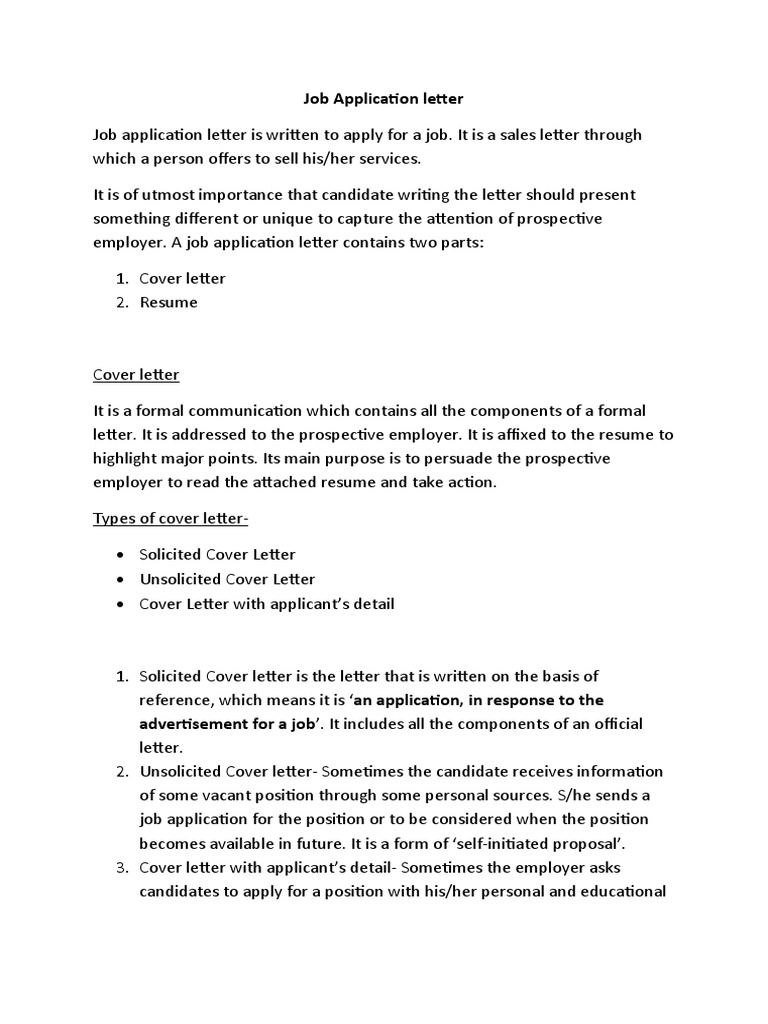 Job Application Letter | PDF | Résumé | Business