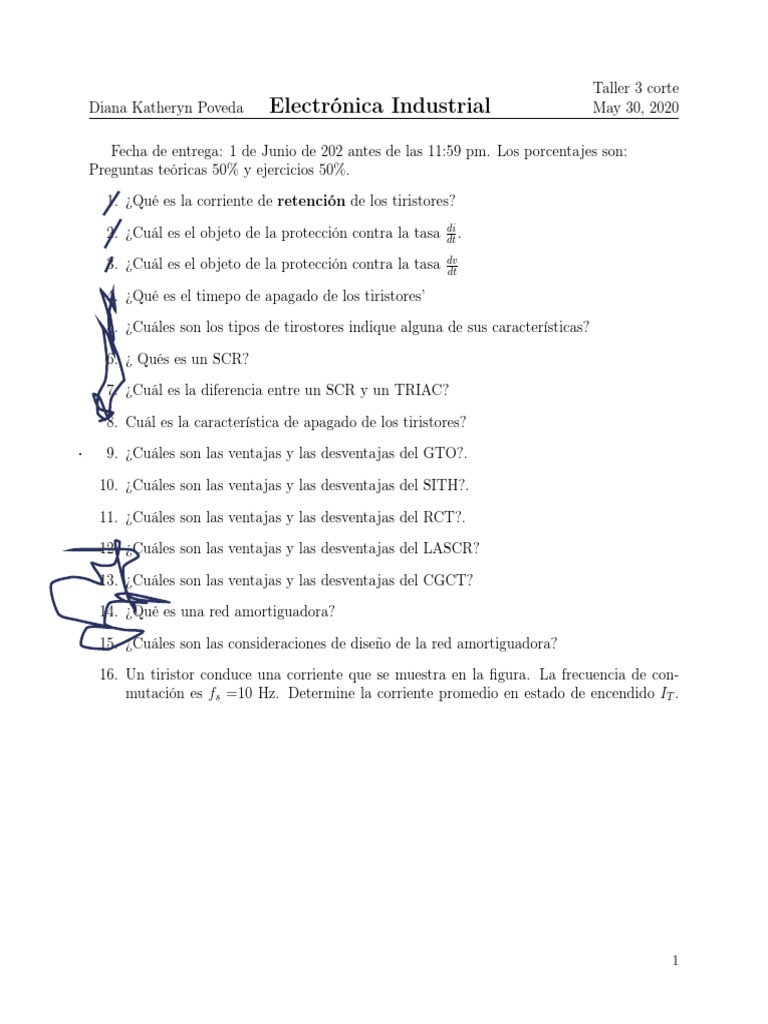 Taller 3 Corte Electr Nica | PDF | Electrónica | Ingenieria Eléctrica