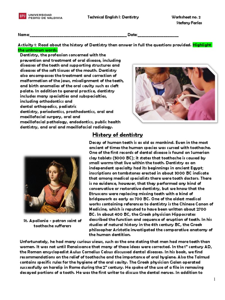 Unit 1 TEO History of Dentistry | PDF | Dentistry | Human Tooth