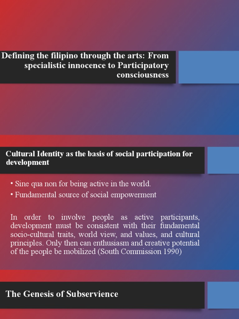 Defining The Filipino Through The Arts | PDF | Creativity | Philippines