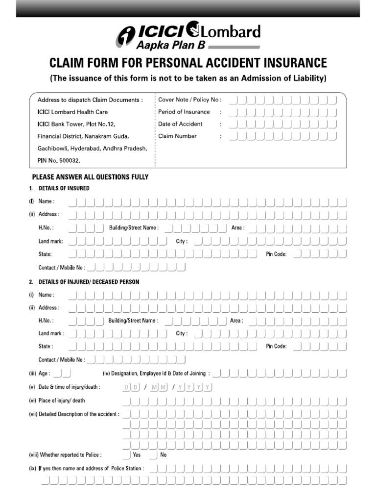 GPA Claim Form | PDF