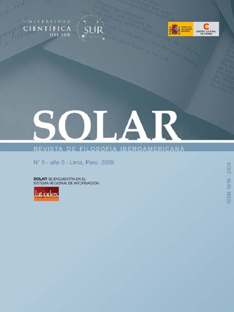 Revista Solar | PDF | Moralidad | Perú