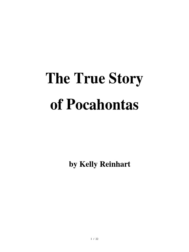 The True Story of Pocahontas | PDF | Jamestown, Virginia | Indigenous ...