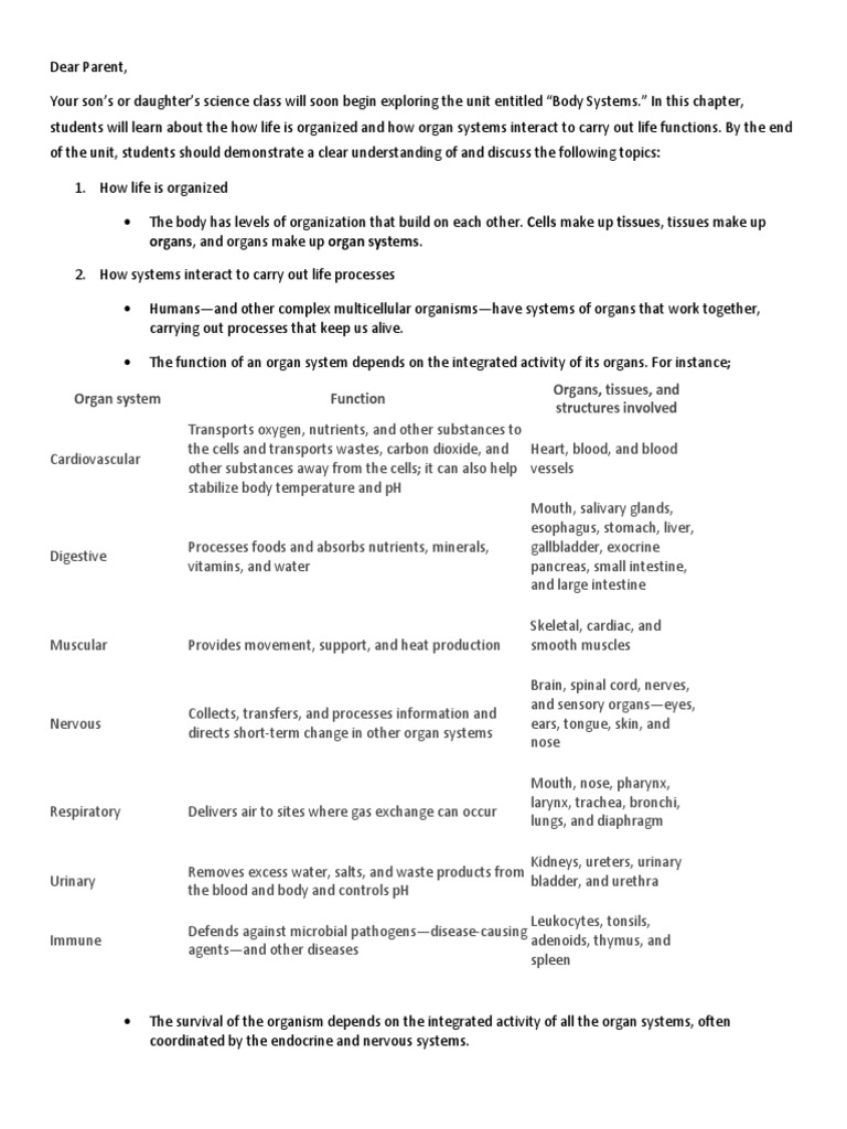 Understanding Body Systems in Science | PDF | Human Body | Animal Anatomy