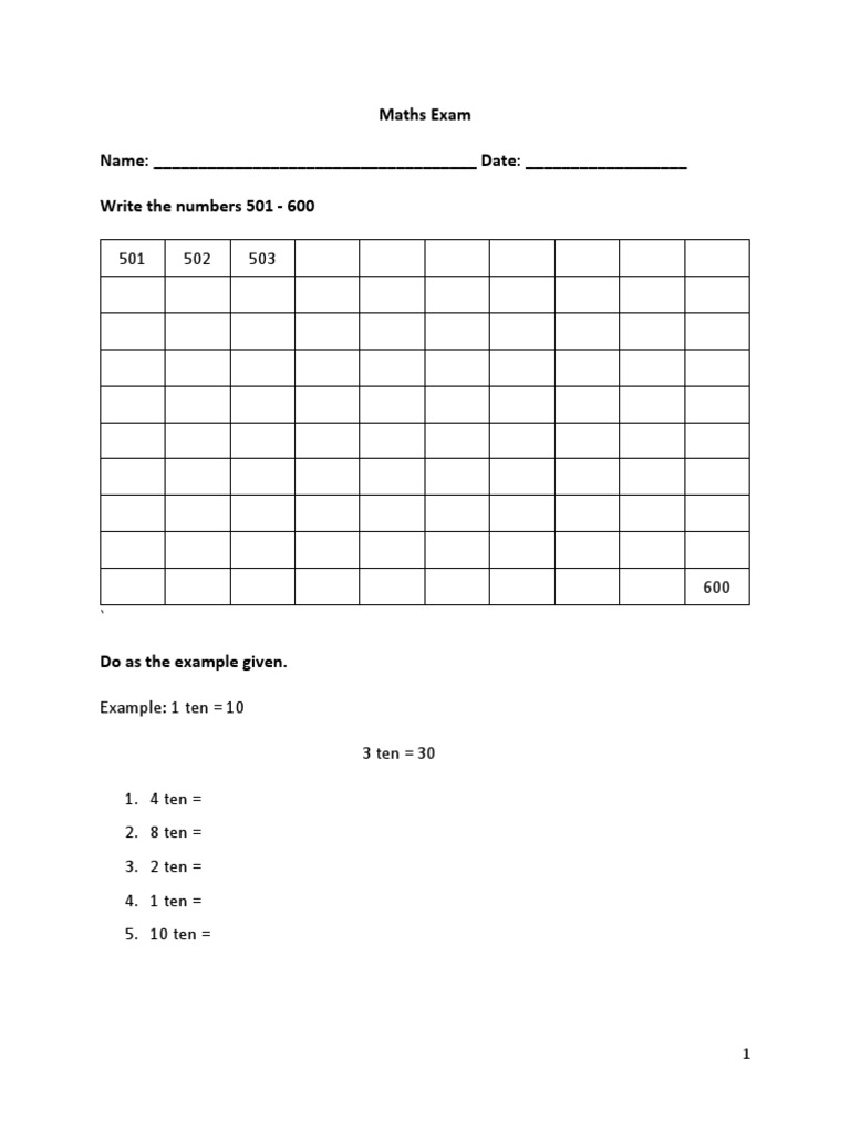 Maths Exam | PDF | Teaching Mathematics
