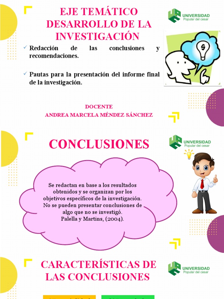 Redacción de Conclusiones, Recomendaciones e Informe Final | PDF ...