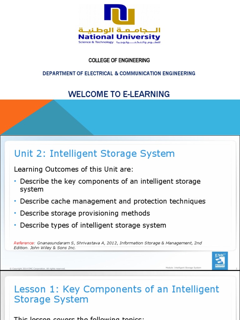 Unit 2 - Intelligent Storage Systems | PDF | Cache (Computing ...