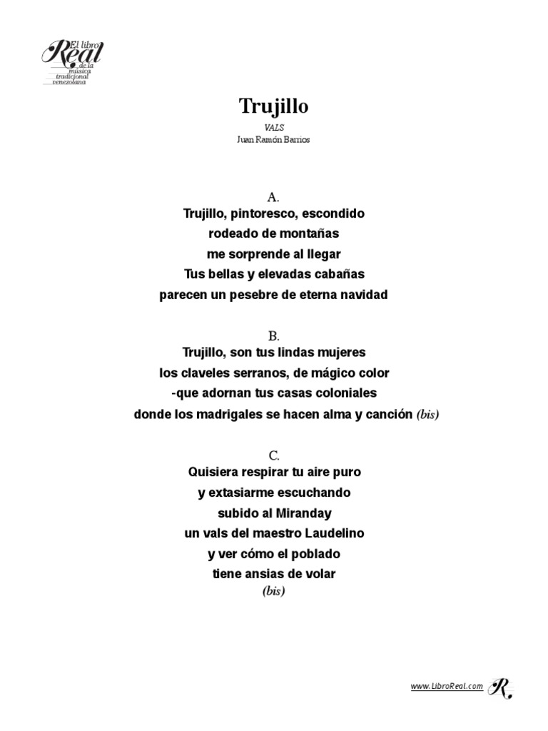 Poemas y canciones de Trujillo | PDF