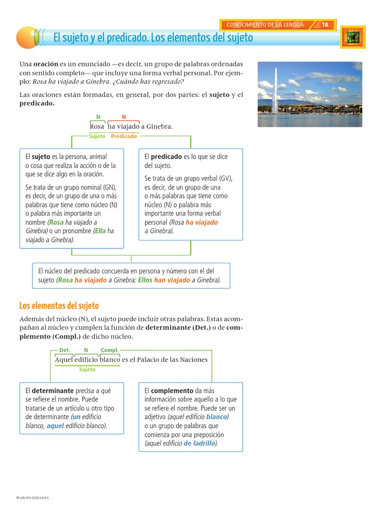Sujeto y Predicado | PDF | Asunto (gramática) | Predicado (Gramática)