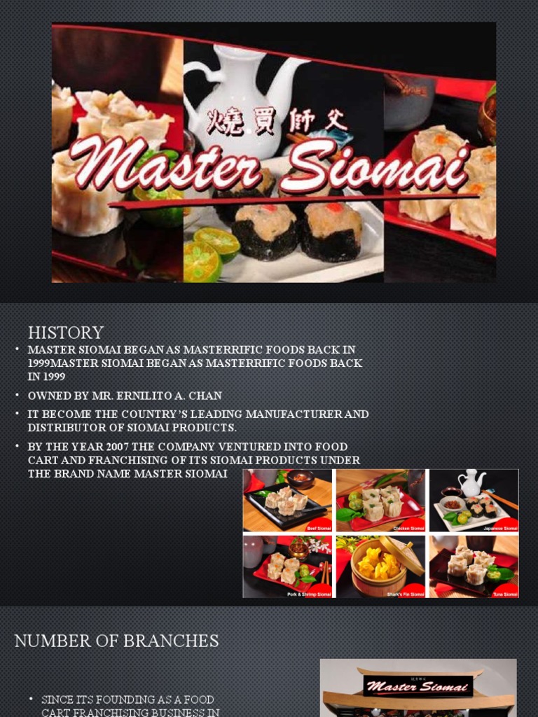 Master Siomai Franchise Overview | PDF | Law | Home & Garden