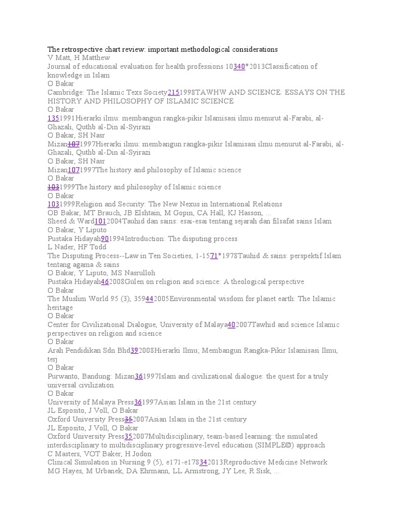 The Retrospective Chart Review | PDF