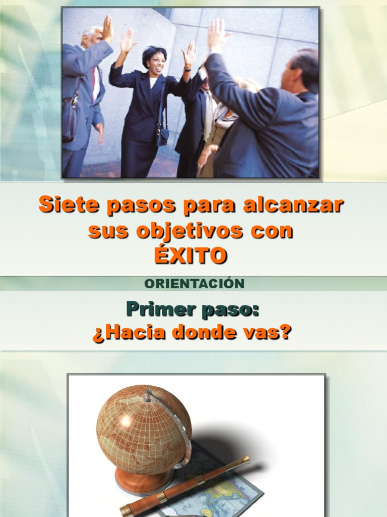 Siete Pasos para Alcanzar Tus Objetivos Con Exito PDF | PDF
