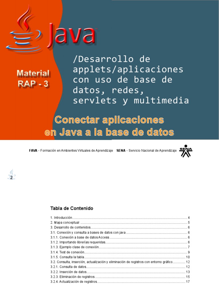 MaterialRAP3 PDF | PDF | Mi sql | Java (lenguaje de programación)